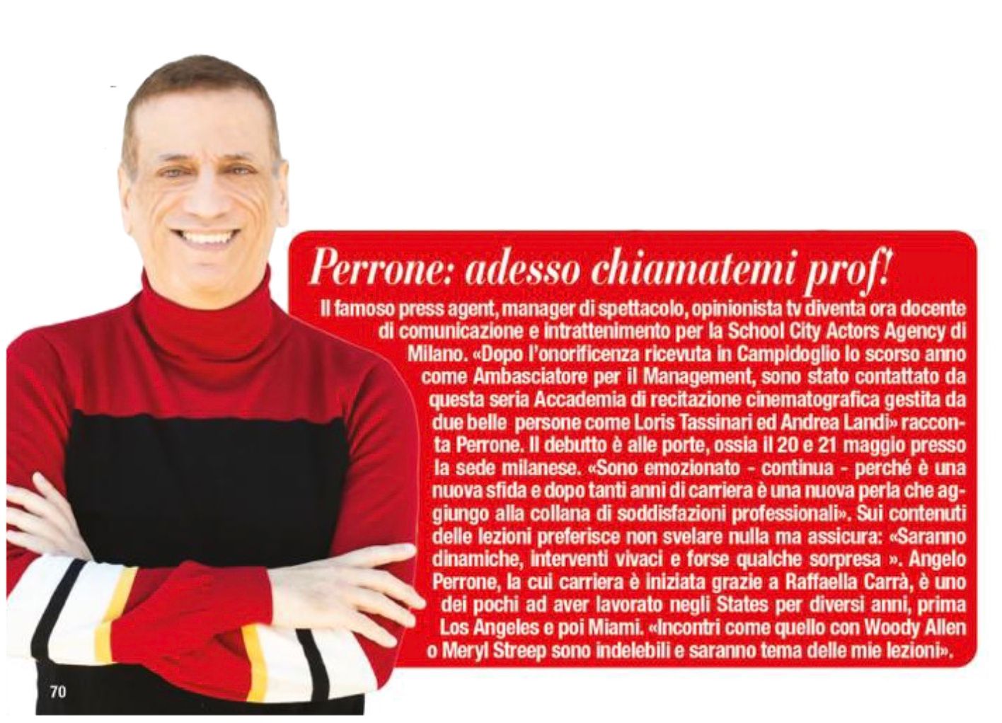 SCActors – Il Debutto di Angelo Perrone alla School City Actors ...